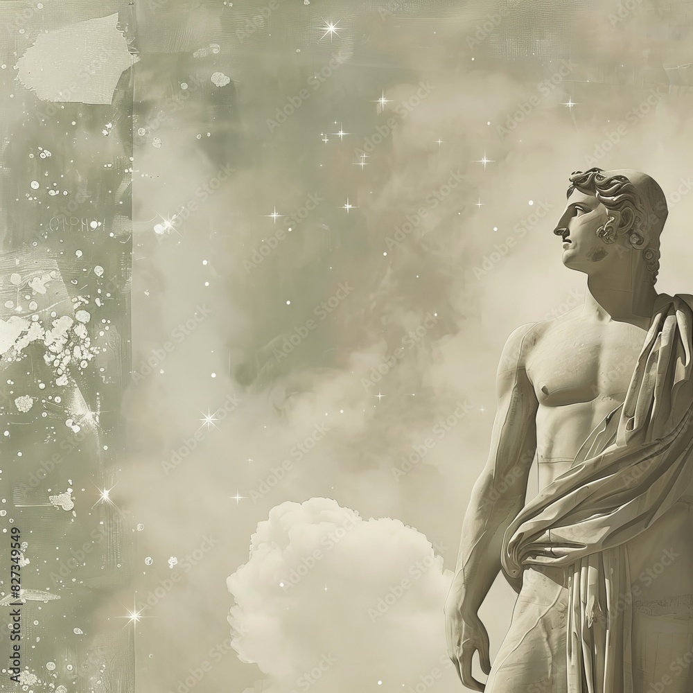 Abstract Stoic Figure Portraying the Stoicism Existence with Stoical ...