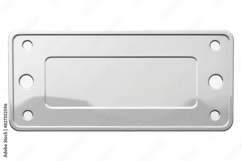 Simple blank number plate isolated on transparent background. Stock ...