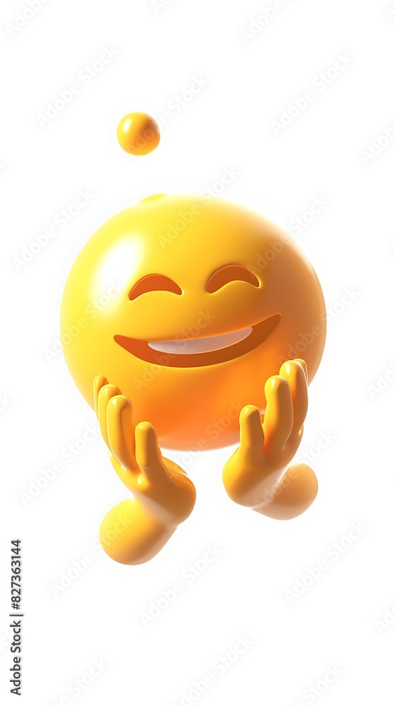 clapping emoji on a bright white background with space for copy The ...