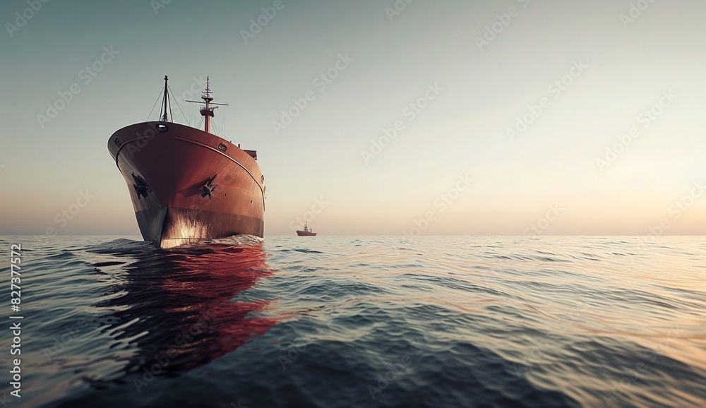 Maritime Vessels: A Split View of a Ship and its Reflection in the ...