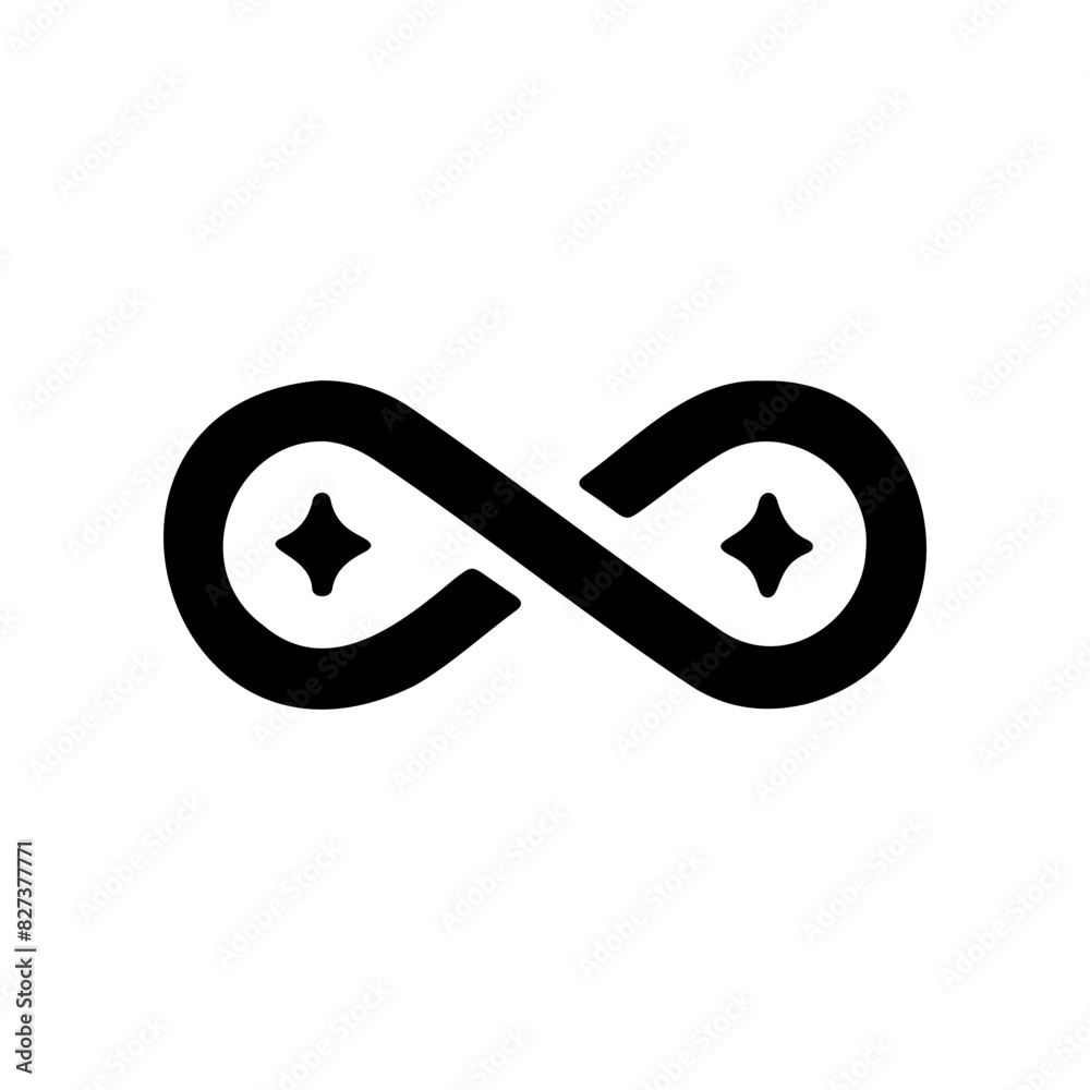 Infinity symbol vector simple tattoo design Looping concept Stock ...