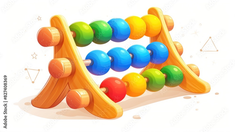 Check out this vibrant cartoon icon of an abacus It s a 2d illustration ...