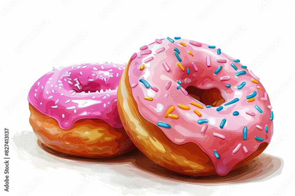 donut lovers illustration flat design side view National Donut Day ...