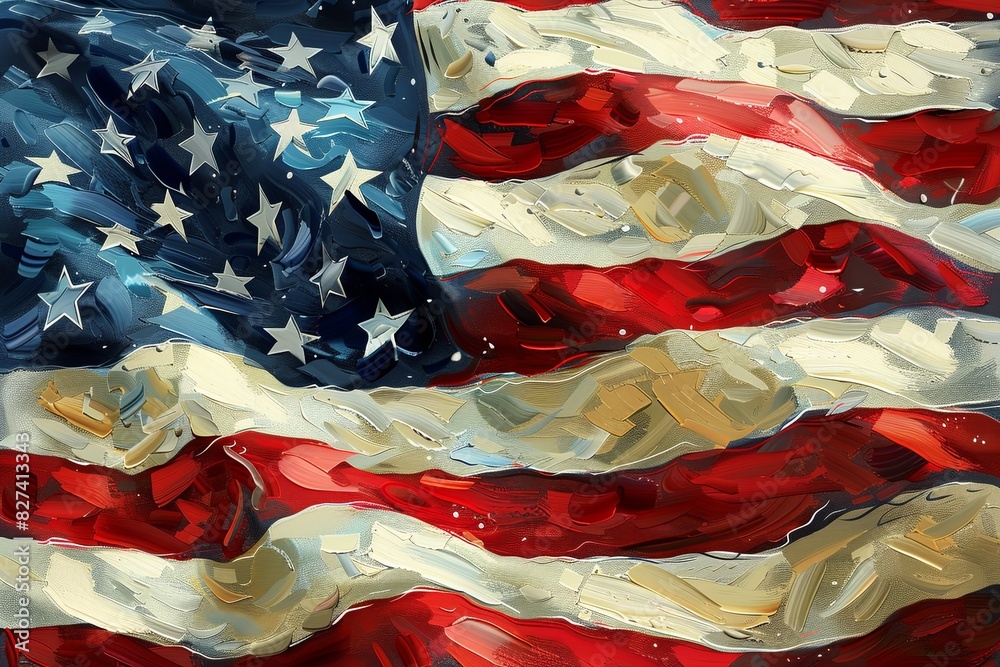 Juneteenth flag history flat design top view Juneteenth theme cartoon ...