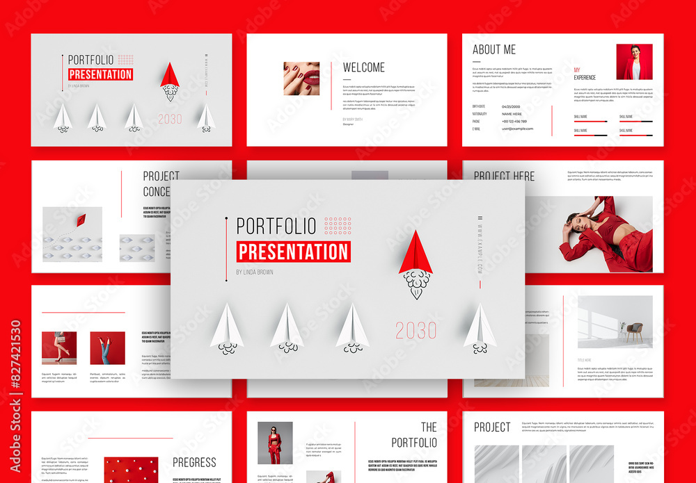 Portfolio Presentation Template Design Stock Template | Adobe Stock