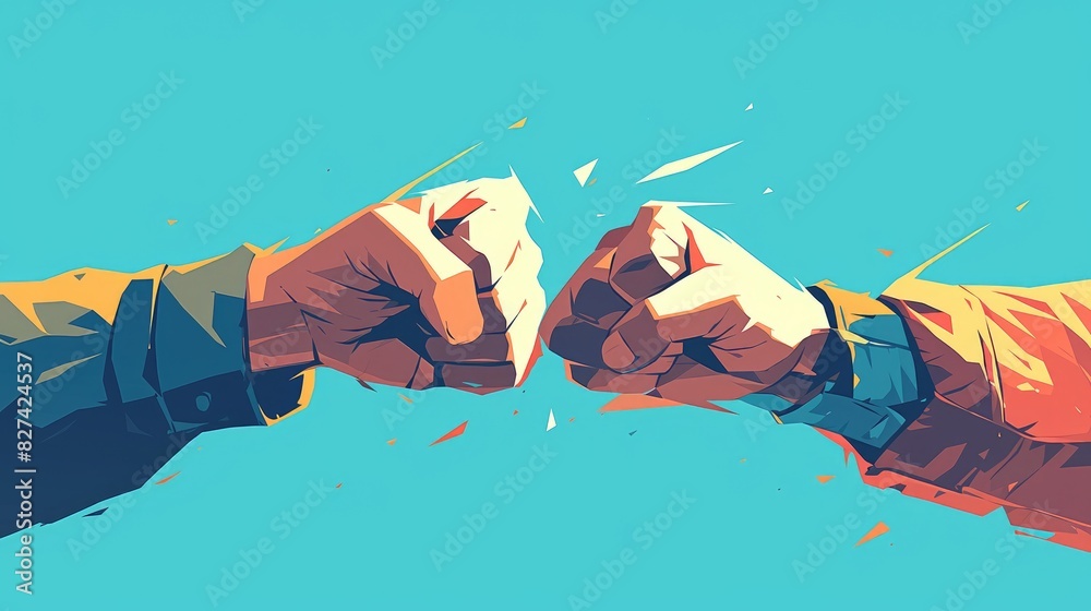 The fist bump symbolizes a mix of power dynamics and emotions like ...