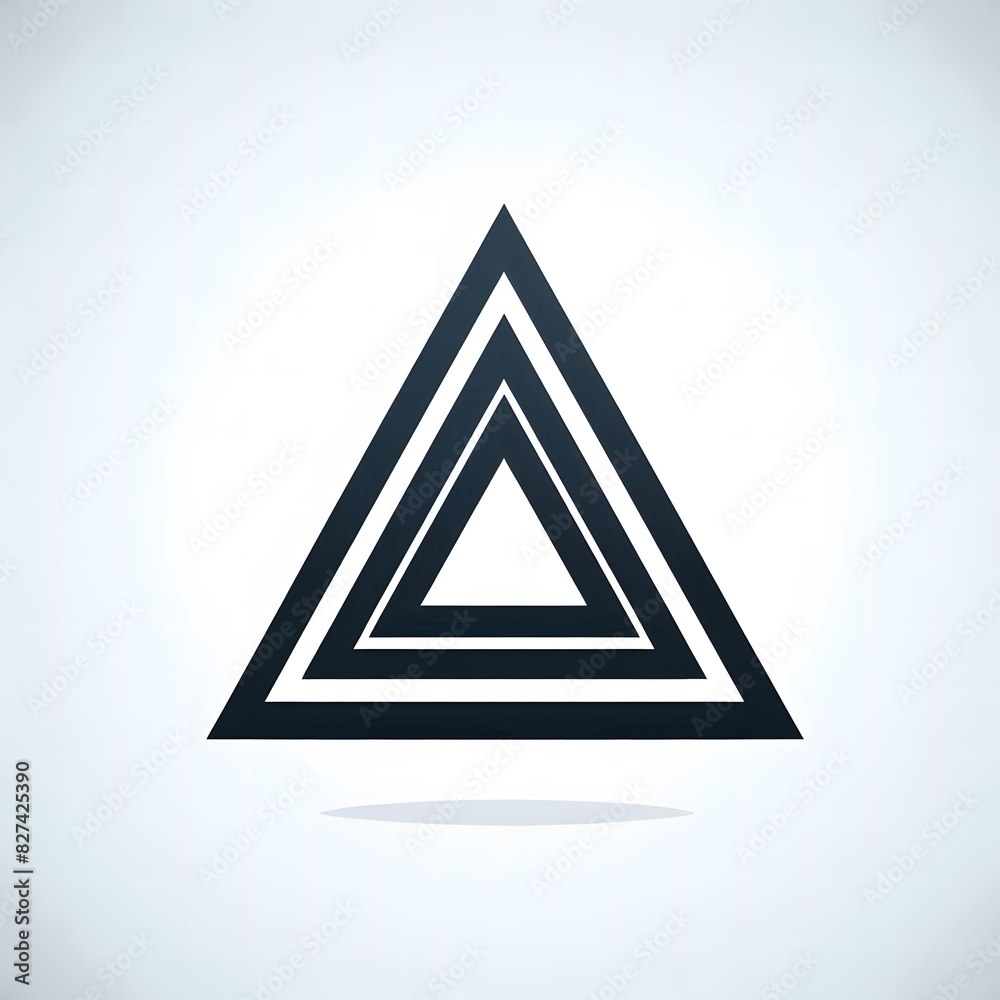 AI Generate of Logo Concept Design Vector Icon of Geometric Shape Triangle Pyramid in Random ...