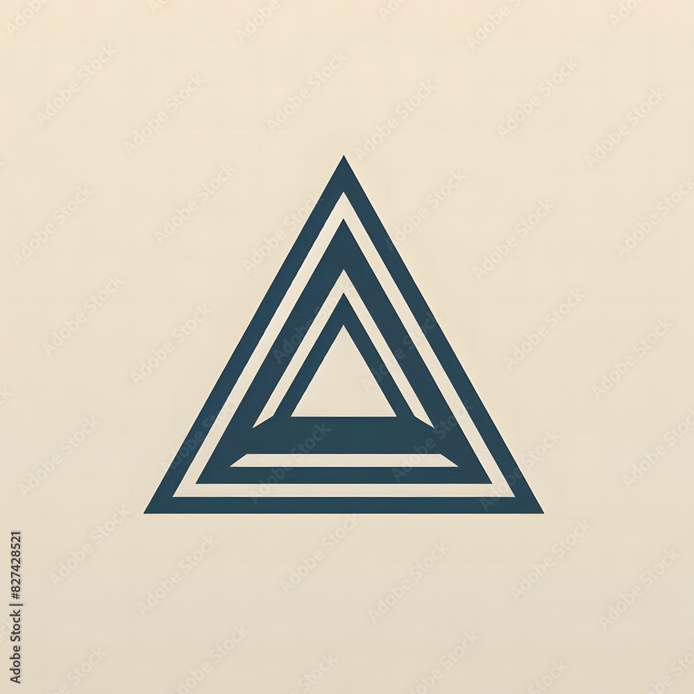 AI Generate of Logo Concept Design Vector Icon of Geometric Shape Triangle Pyramid in Random ...