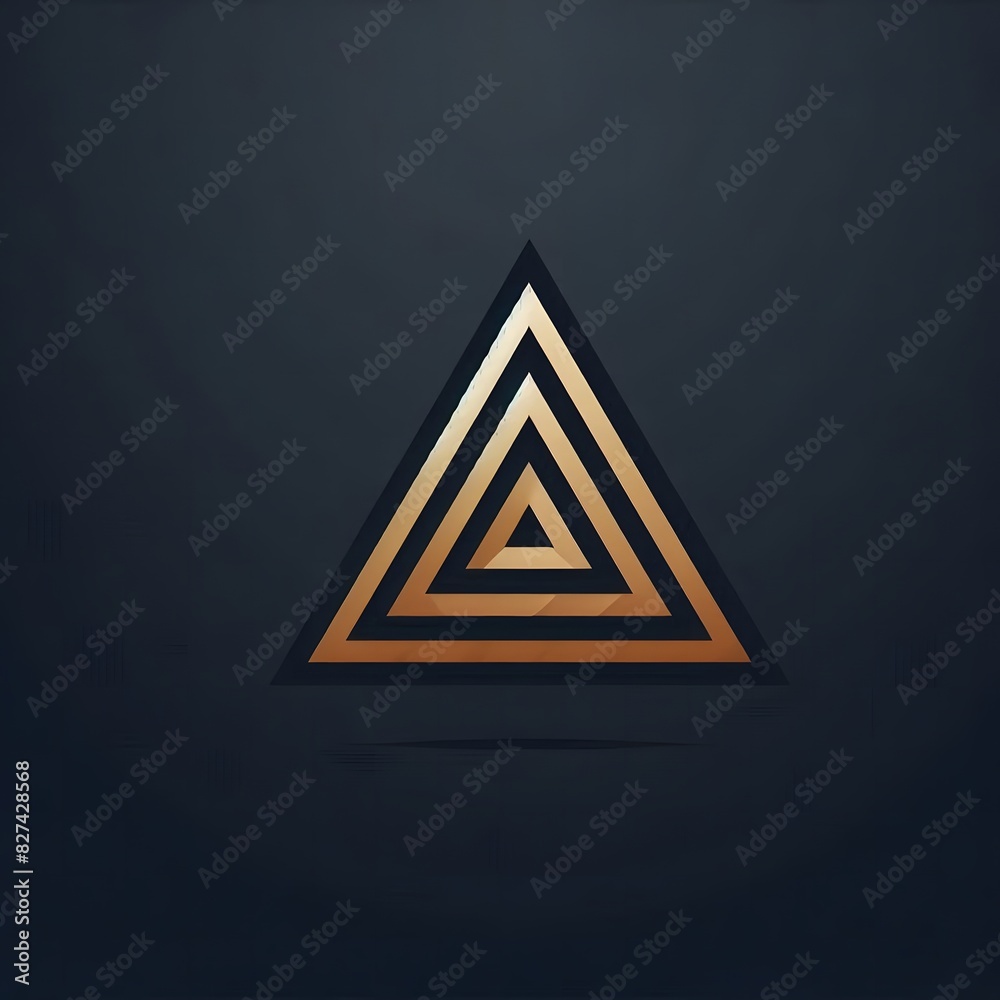 AI Generate of Logo Concept Design Vector Icon of Geometric Shape Triangle Pyramid in Random ...