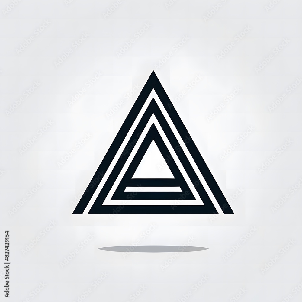 AI Generate of Logo Concept Design Vector Icon of Geometric Shape Triangle Pyramid in Random ...