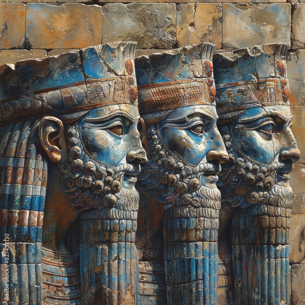 Ancient Sumerian Civilization Glazed Brick Reliefs Stock Photo | Adobe ...