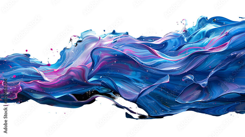 Blue paint splash isolated on a transparent background, PNG, Ai Stock ...