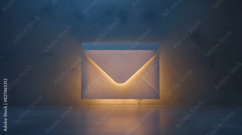 E-Mail Sleek Digital Envelope with Soft Lighting and Subtle Animations ...