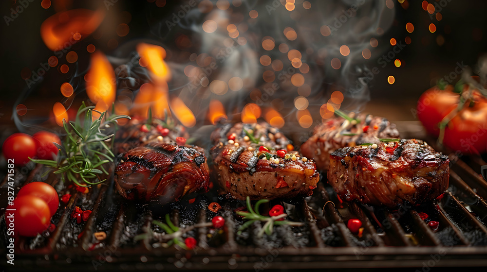 High Resolution Photo Realistic Cooking Class with Grilling Focus and ...