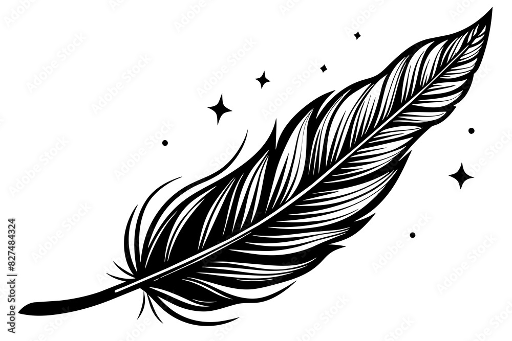 feather-floating-in-the-air vector illustration Stock Vector | Adobe Stock