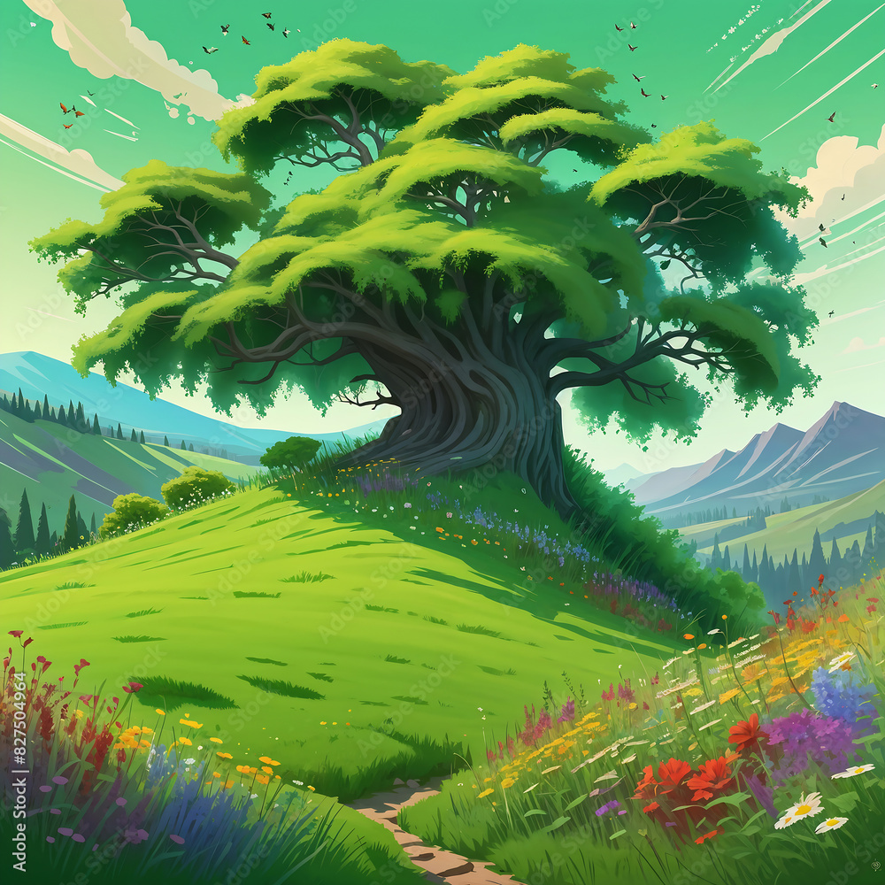 generative ai landscape where an unseen wildlife stirs unnoticed Stock ...