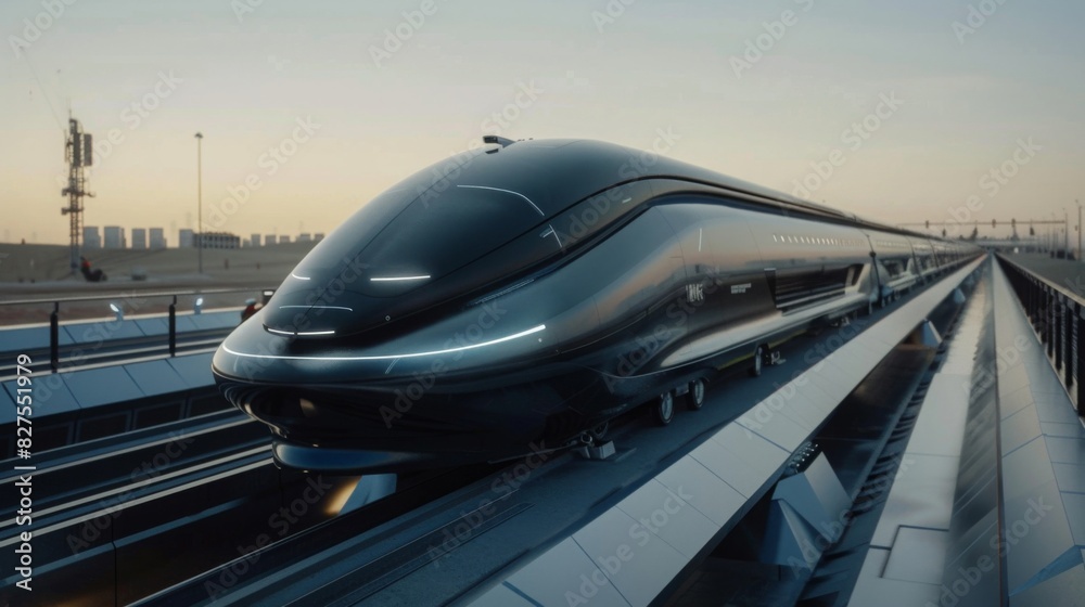 a magnetic levitation (maglev) train floating effortlessly above the ...
