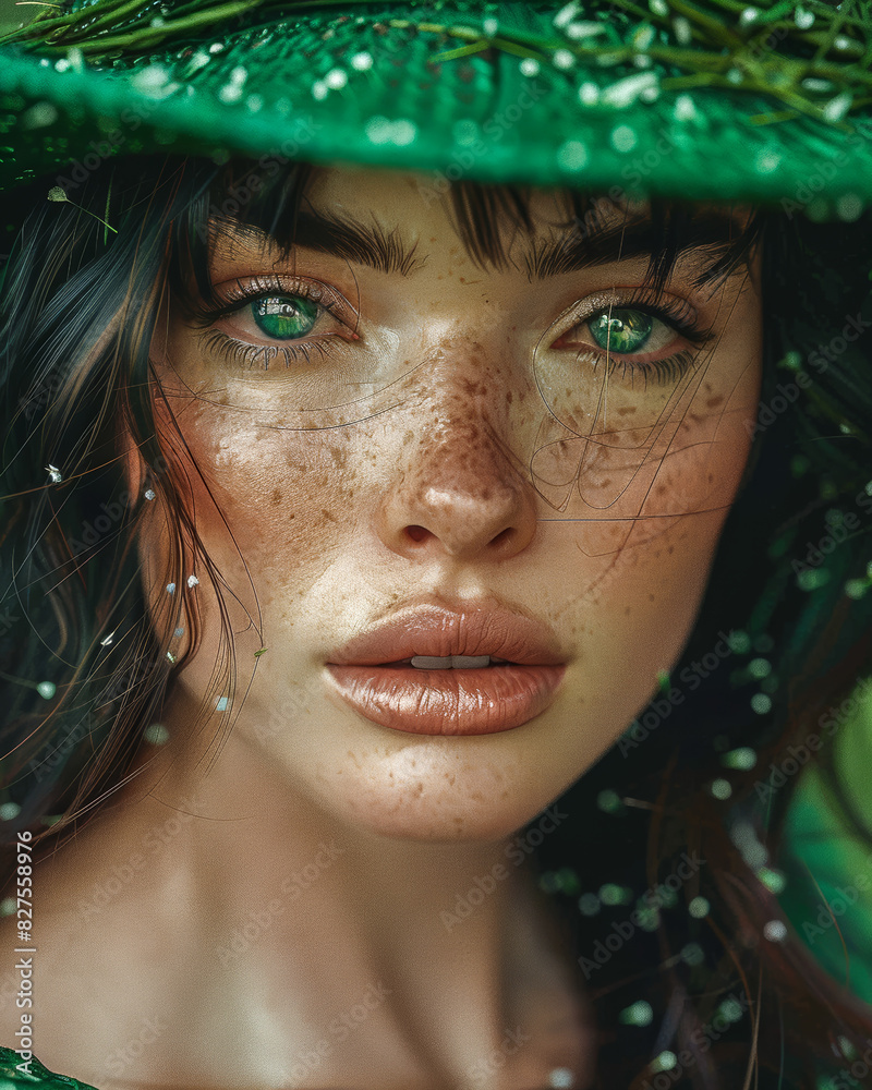 Irish Woman. Generated Image. A digital rendering of an Irish woman ...