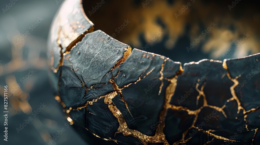 kintsukuroi japanese art of repairing broken pottery with gold ...