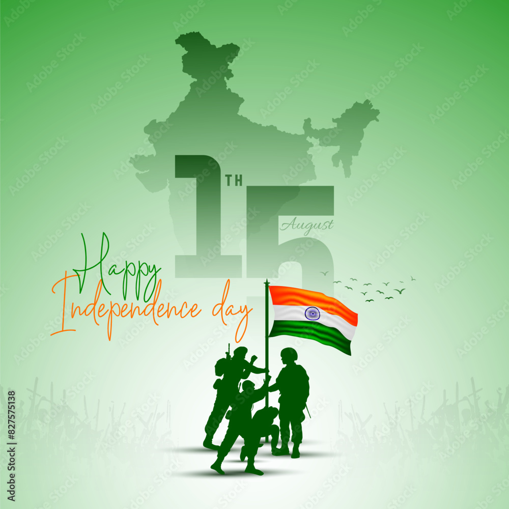 Happy Independence Day India. vector illustration of the Indian flag ...
