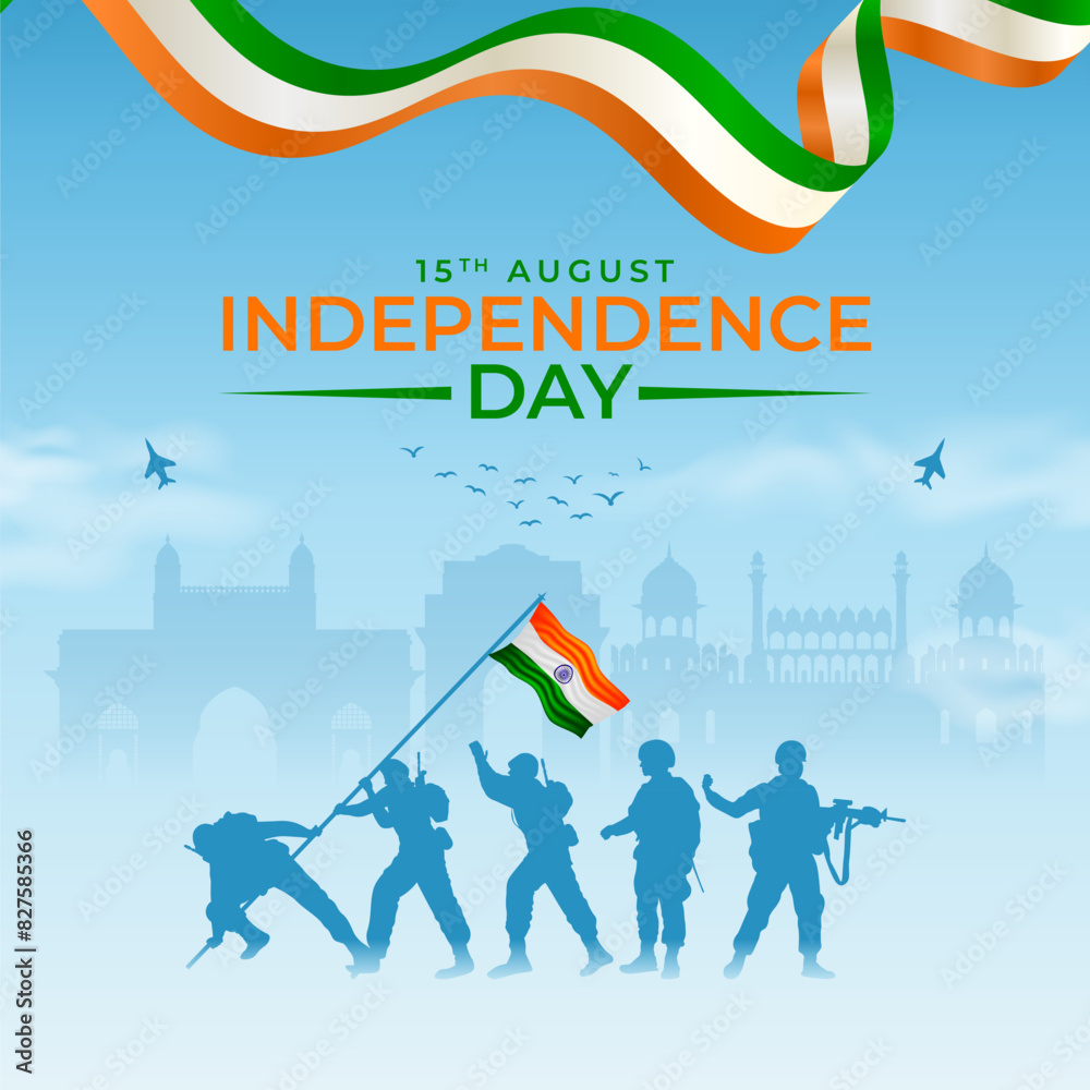 Happy Independence Day India. vector illustration of the Indian flag ...