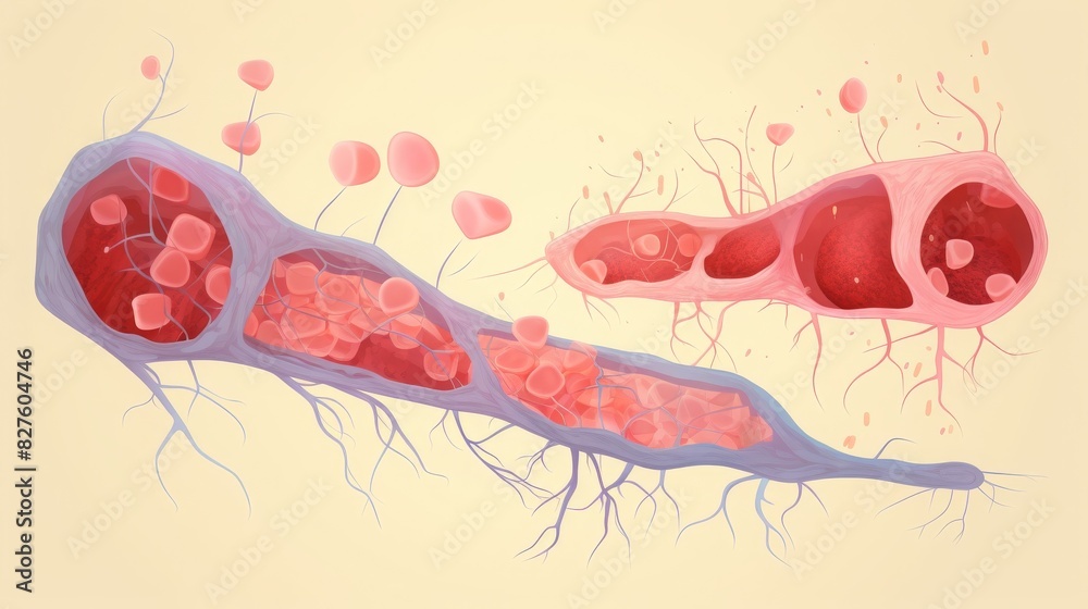 Detailed illustration of the Cestoda parasite, highlighting its ...