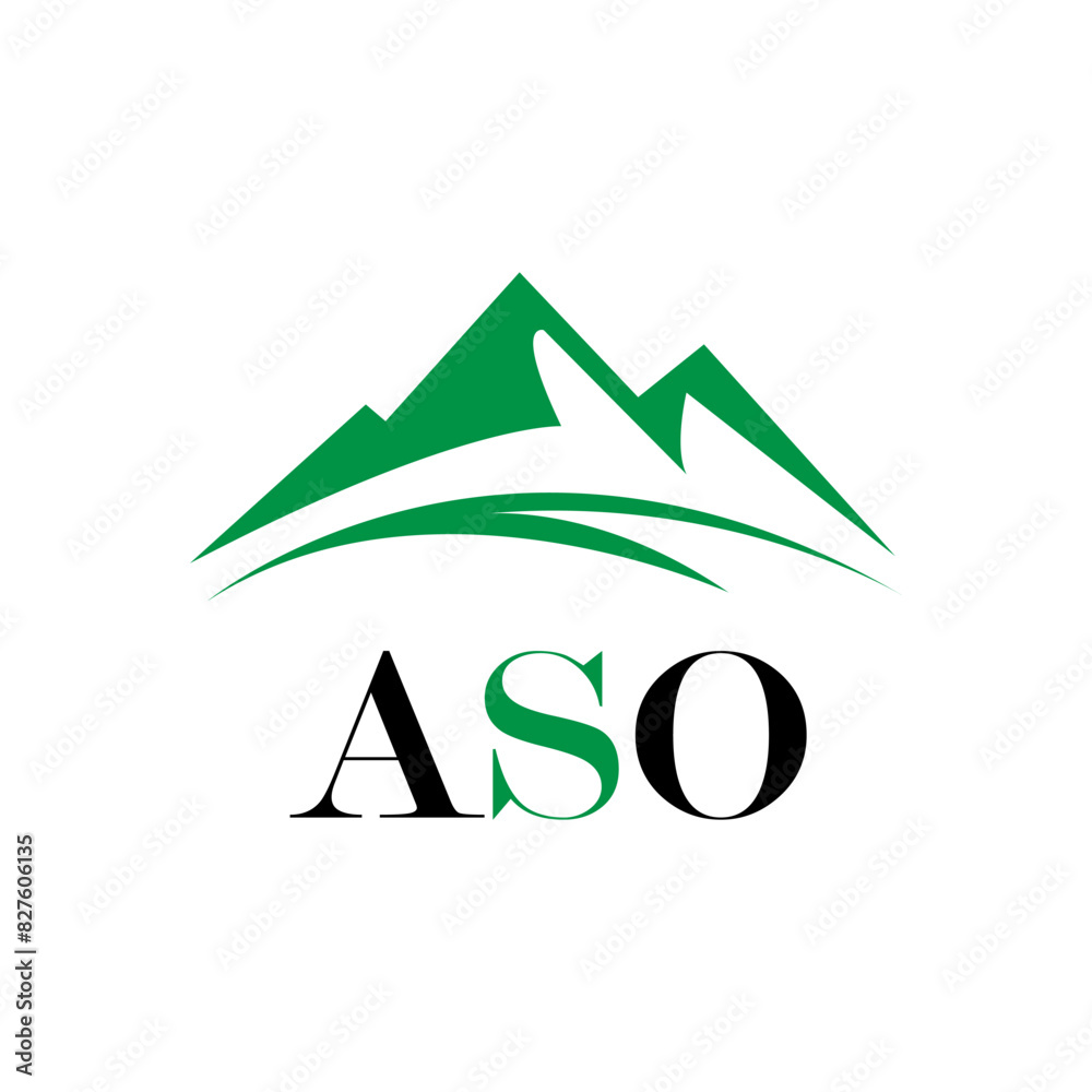 ASO letter logo design on white background. Creative modern ASO letter ...
