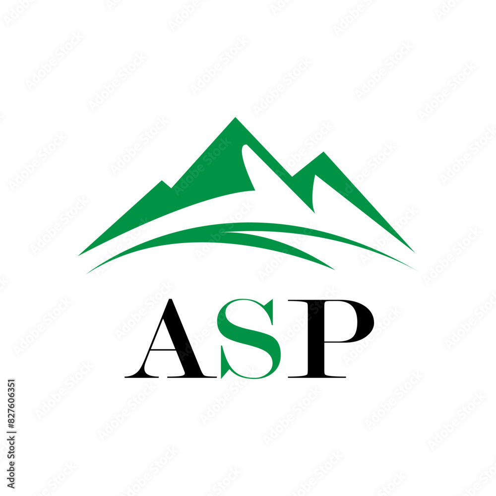 ASP letter logo design on white background. Creative modern ASP letter ...