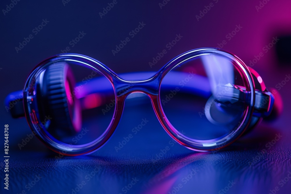 Blue neon stethoscope depicting the merging of classic medical practice ...