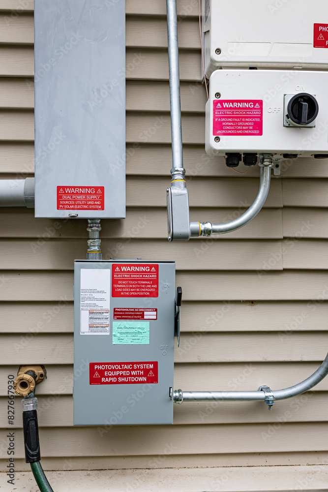 Solar system inverters connect to the residential home's wiring through ...