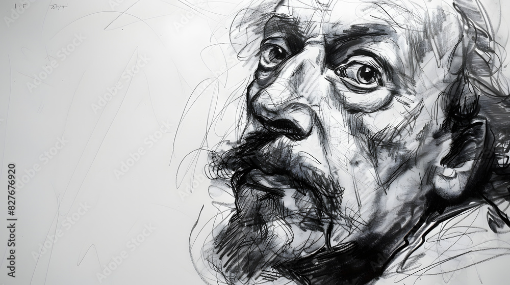 pencil sketch of William Shakespeare, simplified, quick sketch Stock ...