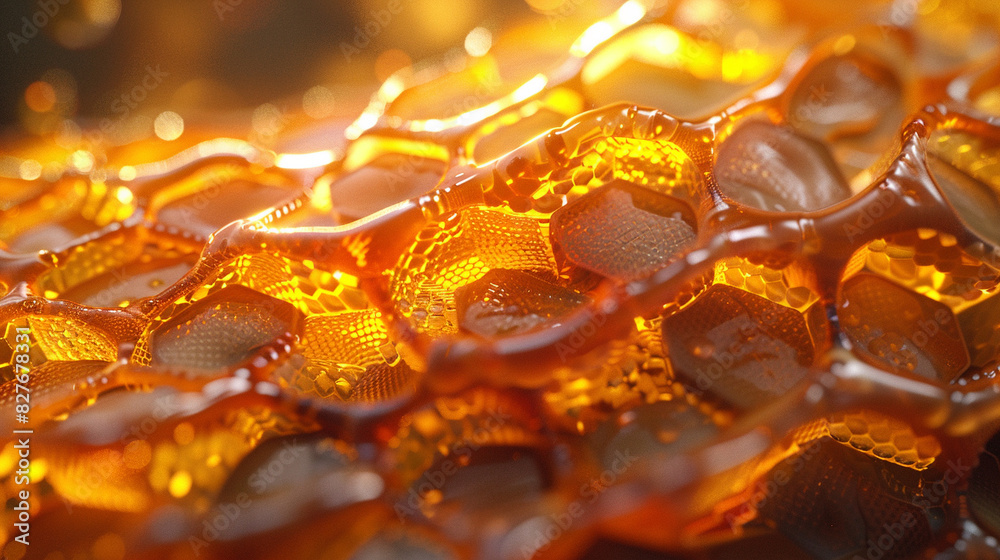 A honeycomb with dark, bitter sections, blending sweetness and ...