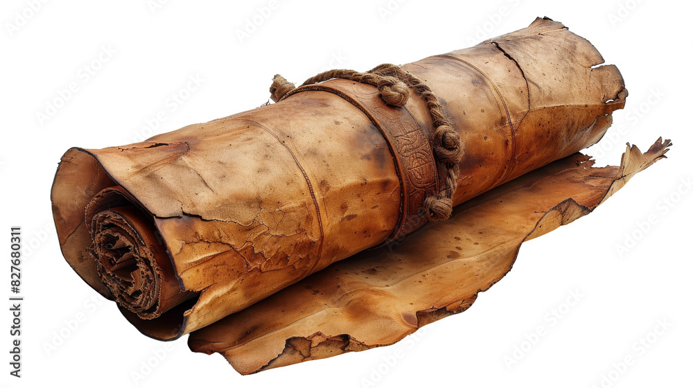 Scrolls isolated solid white background, without shadow, single object ...