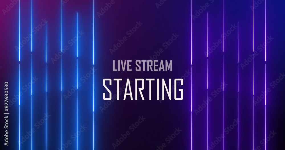 Live Streaming Background Frame - Animated Neon Overlay Template ...
