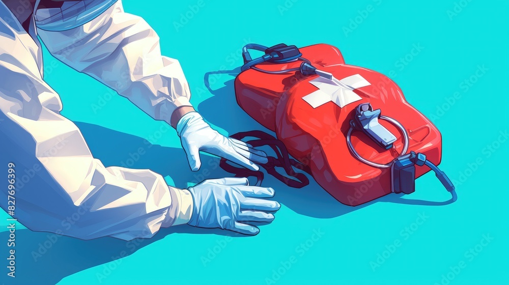 Learn how to perform CPR clear airways and position with gloves for ...