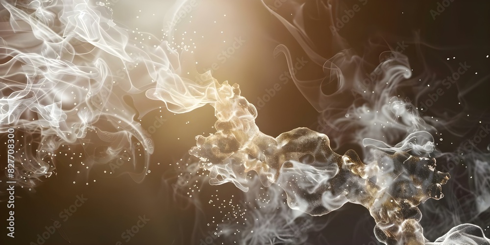 Cluster of mold spores being released into the air. Concept Mold spores ...