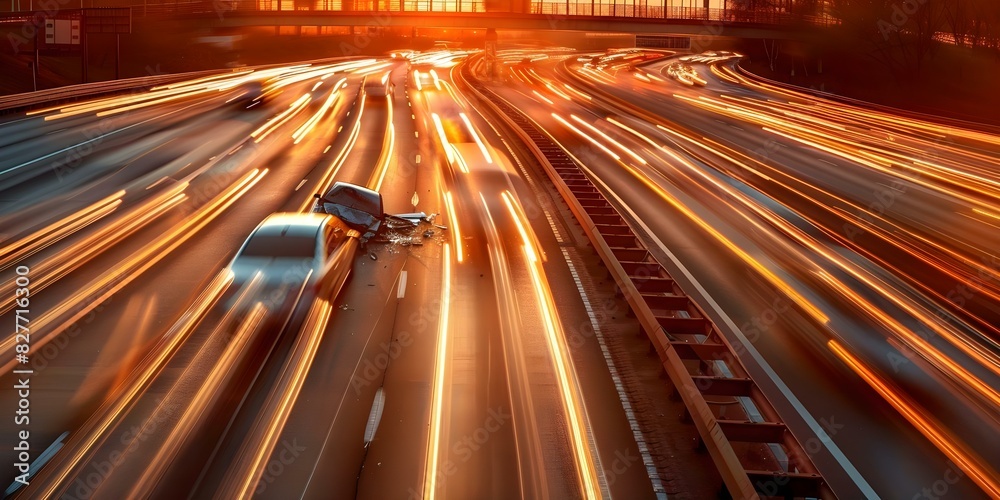 Speeding car causes crash on highway due to reckless driving behavior ...