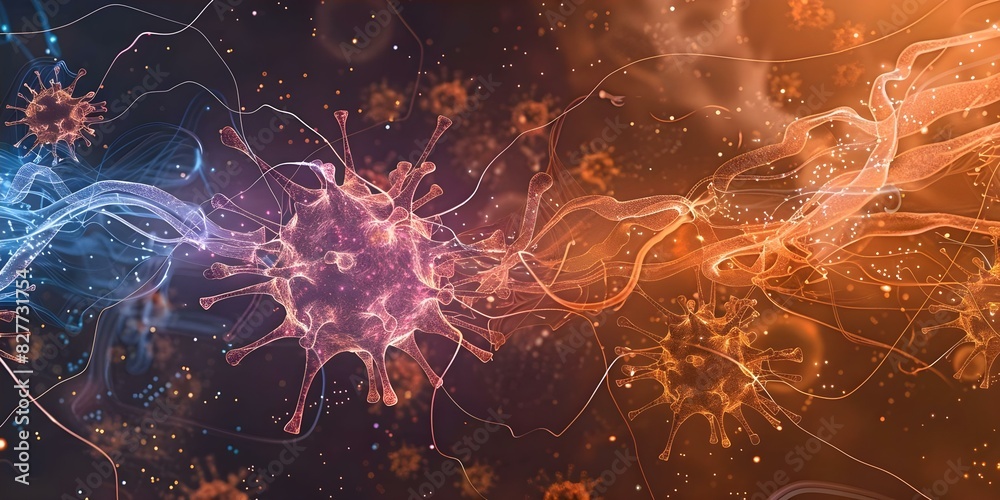 ภาพประกอบสต็อก Harnessing Technology: A Vibrant Illustration of the ...