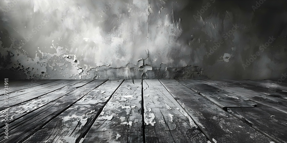 Grayscale tones bring out the rustic charm of an aged textured wall and ...