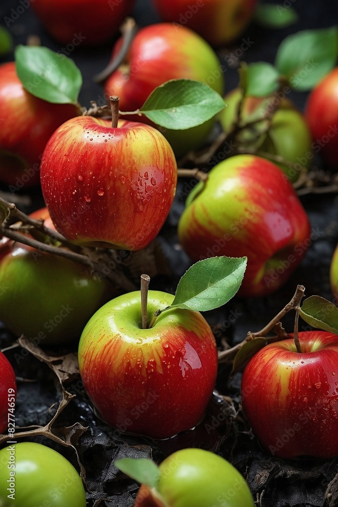 Manzanas. Frutas y verduras. Alimentos saludables. Manzanas frescas ...