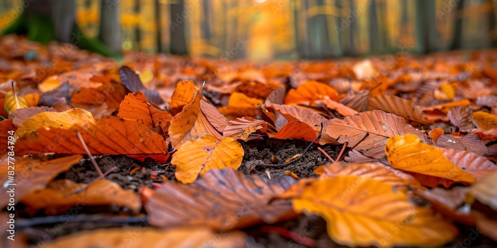 Autumn Leaves Collected in a Forest for Composting. Concept Autumn ...