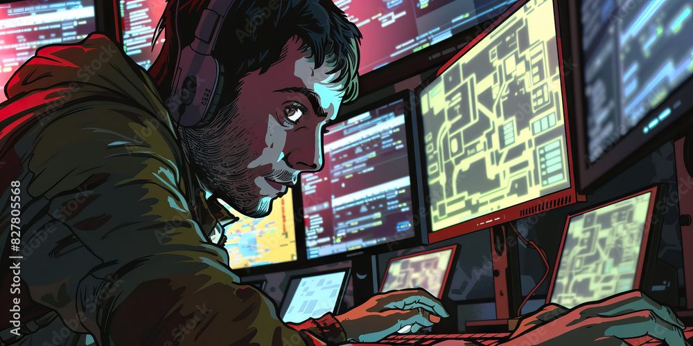 An augmented individual, their enhanced senses heightened to maximum ...