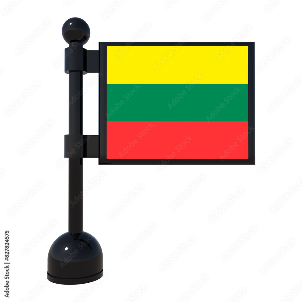 Flag 3d icon Of Lithuania, 3d rendering illustration. High resolution ...