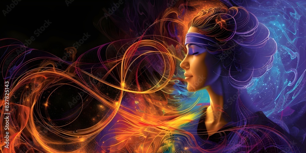 Goddess of justice personified in human form. Concept Justice ...