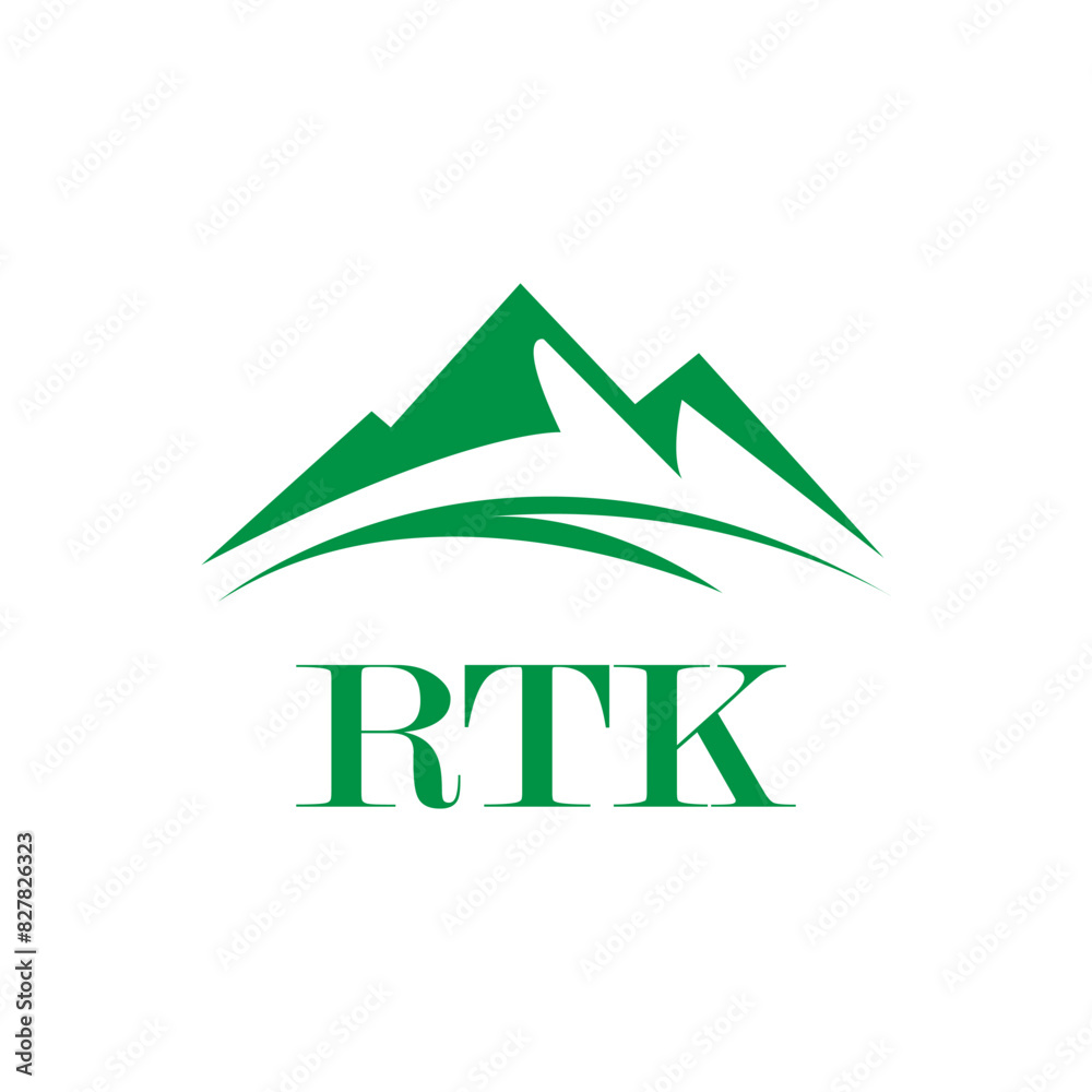 RTK letter logo design on white background. Creative modern RTK letter logo design. Vector ...