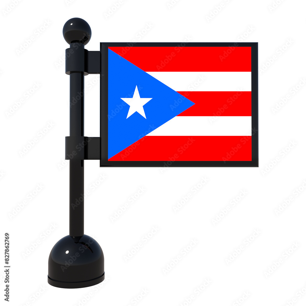 ภาพประกอบสต็อก Flag 3d icon Of Puerto Rico, 3d rendering illustration ...