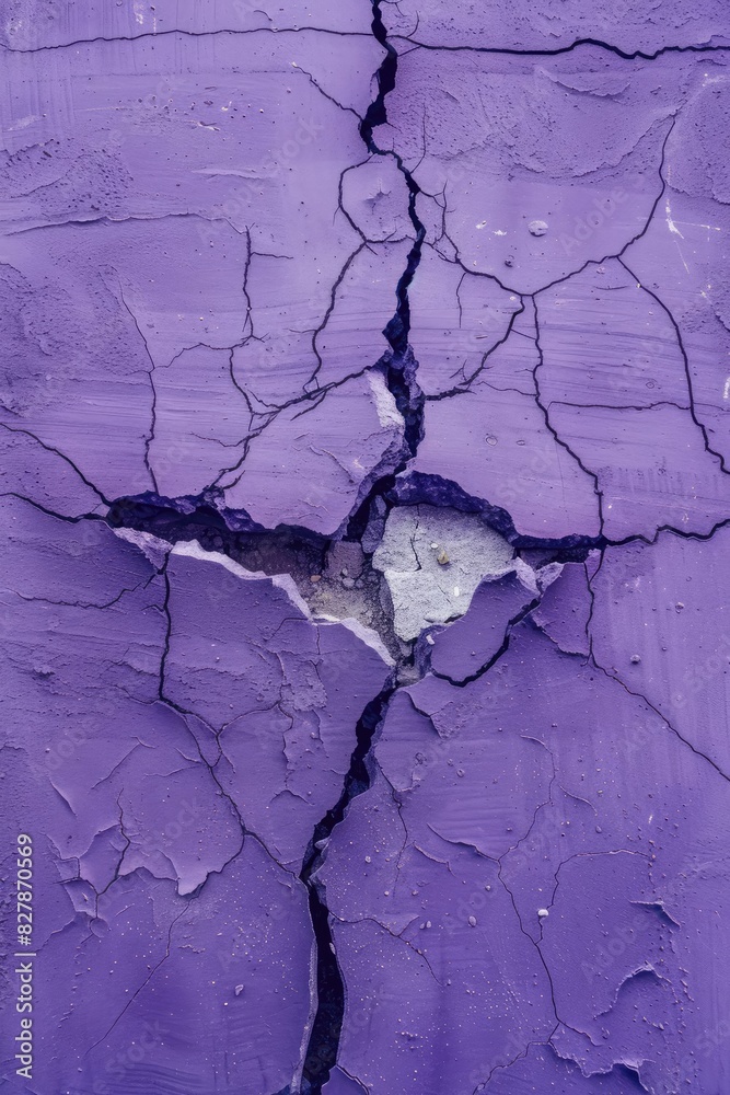 Top view of a significantly damaged area with a central collapse and ...