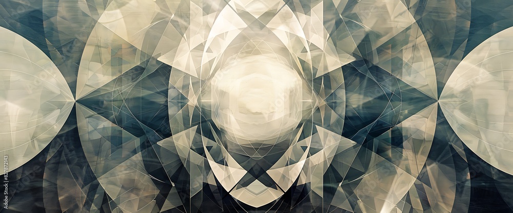 Geometric forms converge and diverge in a hypnotic display of symmetry ...