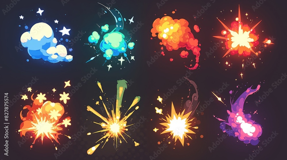 Explore a set of timeless 2D cartoon special effects featuring 10 ...