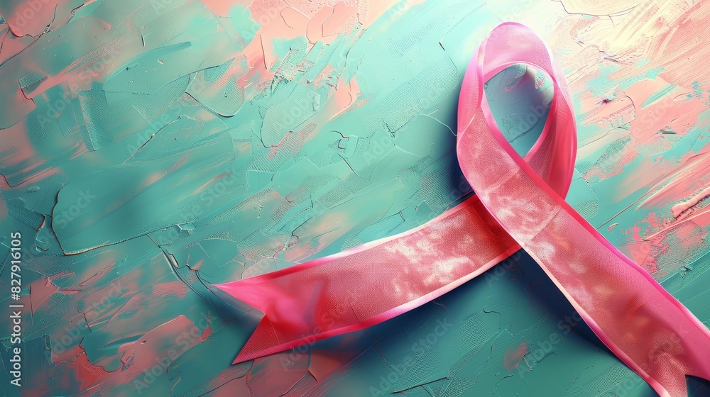 Top view flat design of a symbol of hope in the cancer journey ...